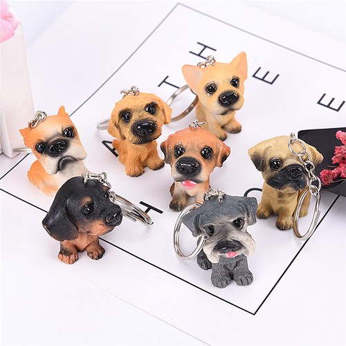 Cute Resin Animal Pet Dogs Key Ring Key chain Key chains Random Gift ...