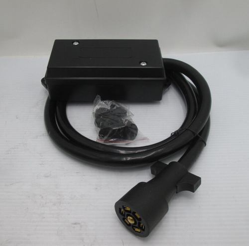 7 Way Trailer Cable 6FT with 7 Pin Plug and 7 Gang Junction Box For RV ...