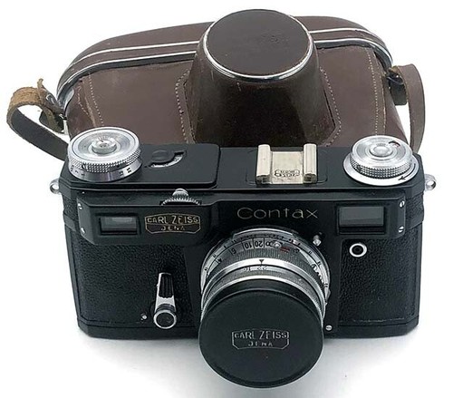 Soviet copy of Contax II Carl Zeiss Jena BLACK camera with Sonnar 2 ...