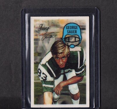1970 KELLOGS VINTAGE FOOTBALL CARD #11 GEORGE SAUER NEW YORK JETS | eBay