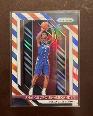 2018 Prizm Shai Gilgeous Alexander #184 Rookie Red White Blue Prizm MVP ...
