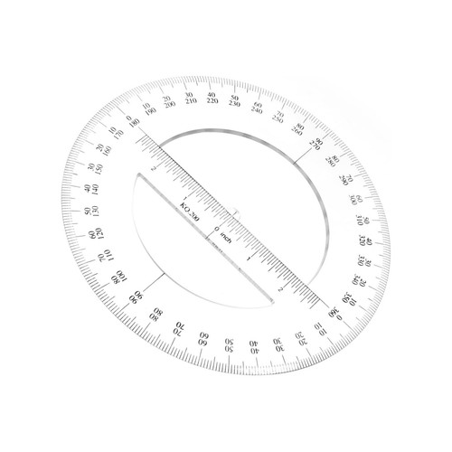 8 Inch 360 Degree Protractor Round Angular Ruler for Drawing Drafting Geometry | eBay
