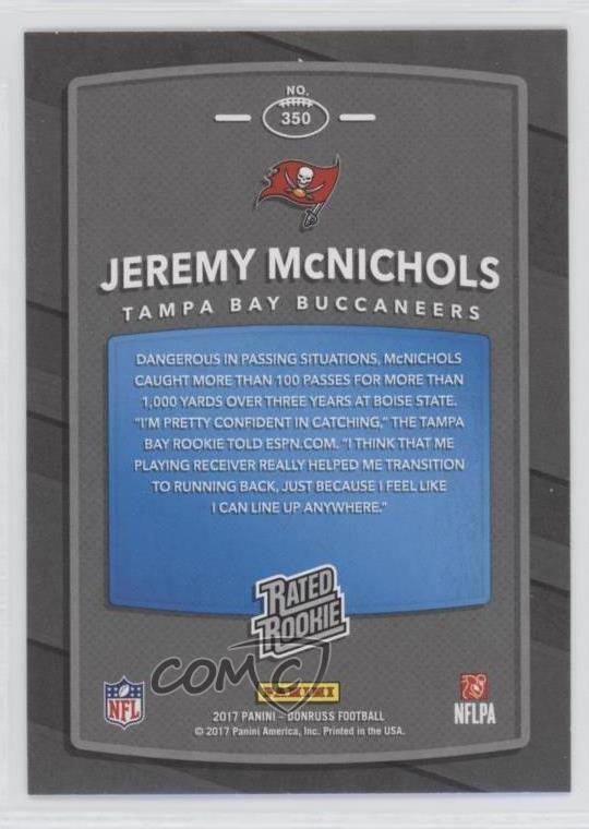 2017 Panini Donruss Rated Retail Press Proof Bronze Jeremy McNichols ...