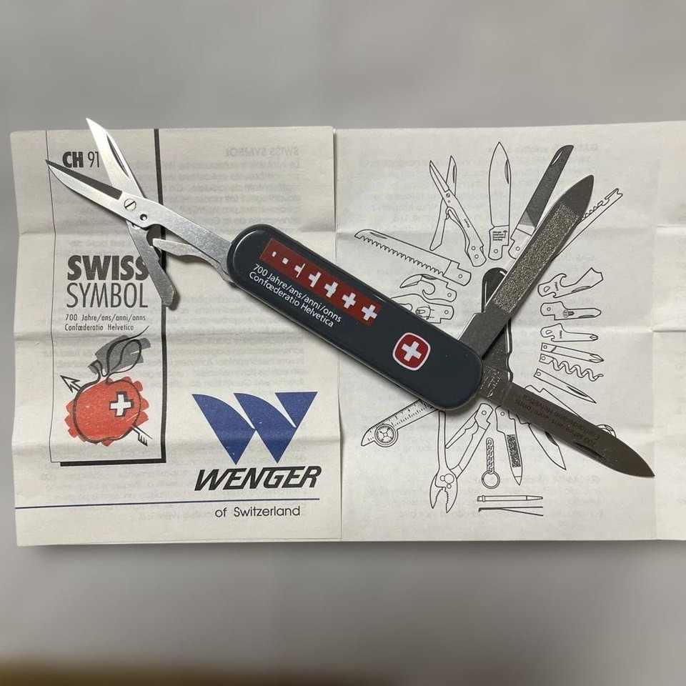 WENGER Delemont Swiss 700th Anniversary Multi Tool Knife Original Box ...