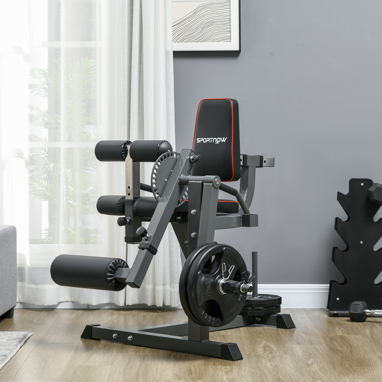 Seated Calf Raise Machine, Adjustable Leg Extension and Curl Machine ...