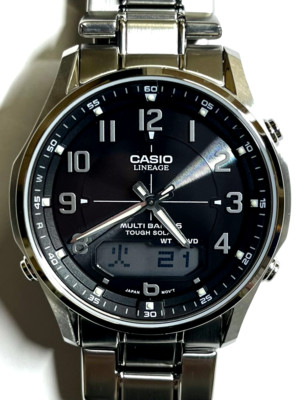 Casio Lineage LCW-M100DE-1A3JF Solar Atomic Radio Analog Digital Men`s ...