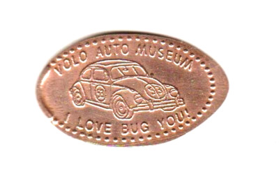 Elongated Penny "I Love Bug You!-Volo Auto Museum" Volo IL COPPER | eBay