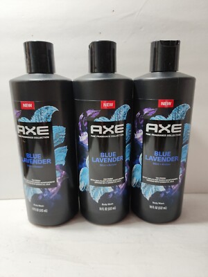 Lot of 3 Axe Fine Fragrance Collection Men's Liquid Body Wash Blue ...