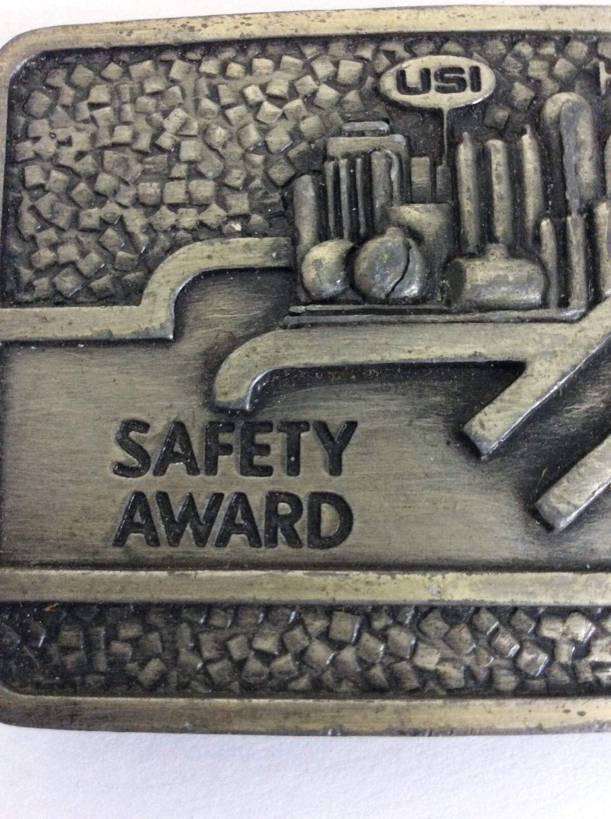 Vintage USI Houston Safety Award Belt Buckle by Ad Se… - Gem
