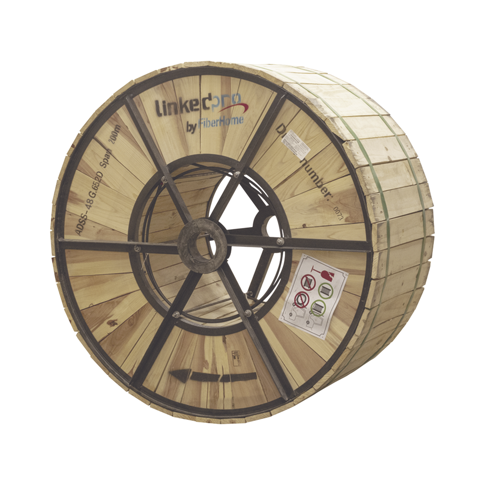 13,000 ft /4KM ADSS Aerial Optical Fiber Cable Drum Span 200 Singlemode ...