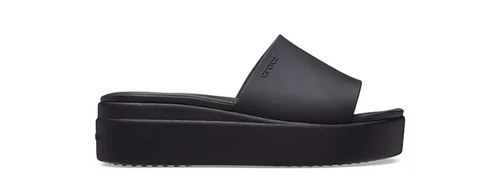 Crocs LiteRide Black Brooklyn Low Wedge Platform Slides Sandals Womens ...