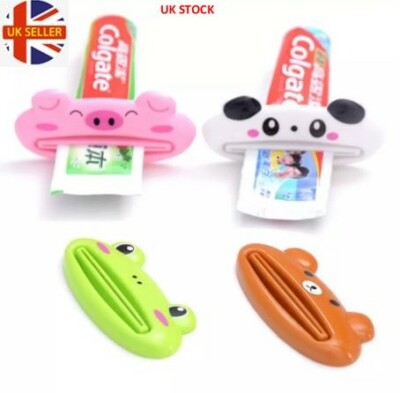 Kids Animal Cartoon Toothpaste Squeezer Dispenser Tool | eBay UK