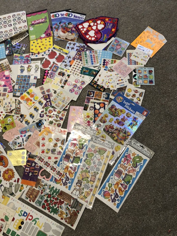 Stickers Over 3000 PCs Teacher vintage 20 yr Collection Darice HUGE LOT ...