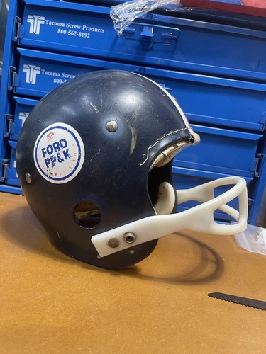 Vintage 1970s MacGregor Blue Football Helmet NFL Ford Punt Pass & Kick ...