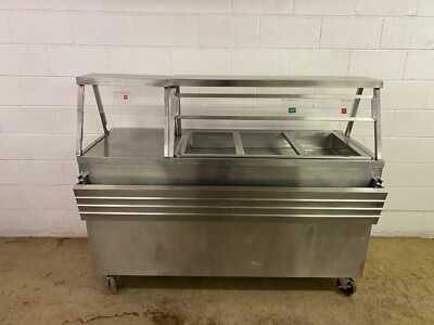 Atlas Refrigerated Cold Buffet Food Display Sneeze Guards On Wheels ...