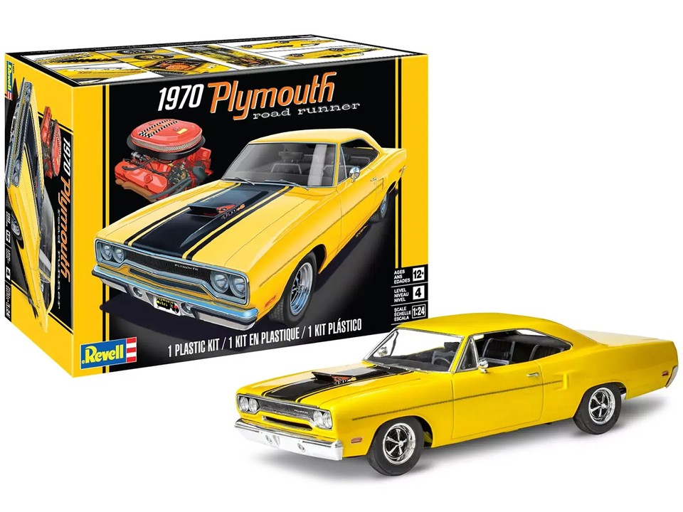 Level 4 Model Kit 1970 Plymouth Road Runner 1/24 Scale Model by Revell ...
