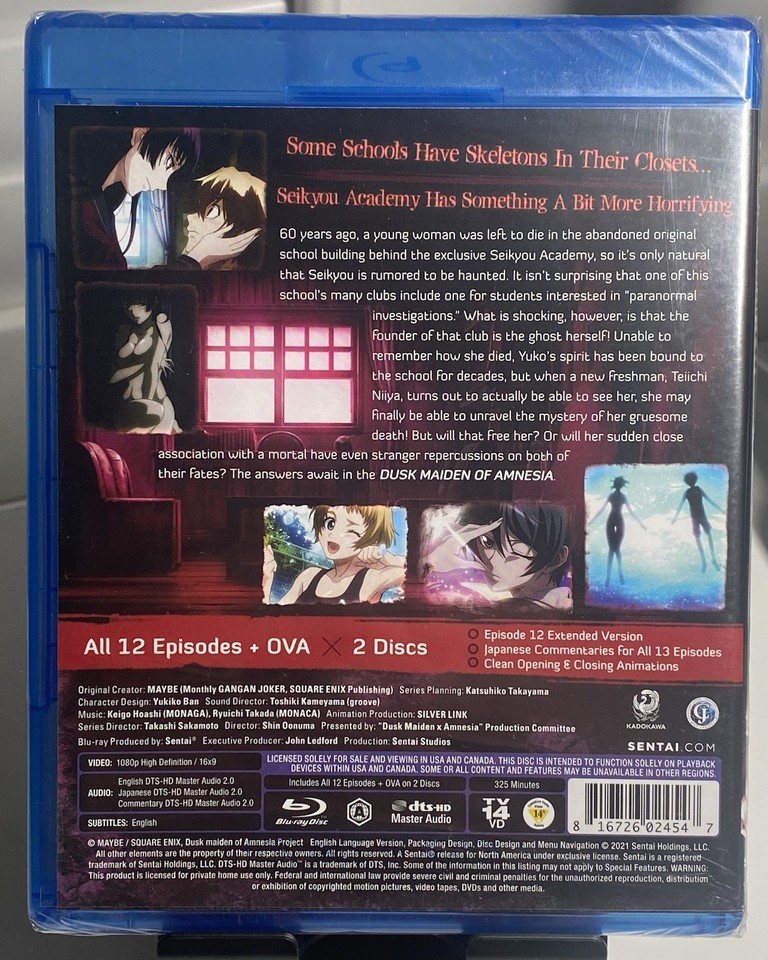 Dusk maiden of Amnesia Complete Collection Blu-ray 2021 Release (Brand NEW) 816726024547| eBay