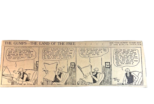 Antique Vintage The Gumps Newspaper Comic Strip Clipping 1920s Crime ...