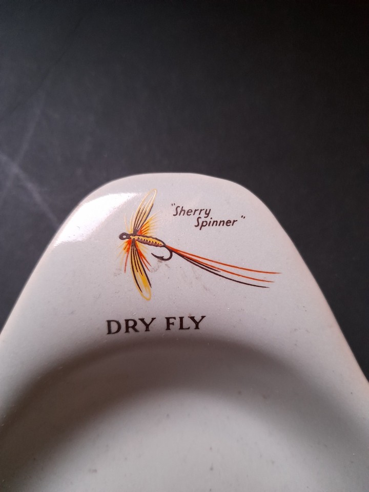Ceramic Langley Dry Fly Dish "Sherry Spinner" | eBay UK