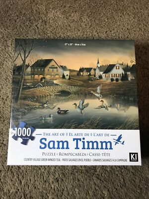 Sam Timm - Puzzle, Country Village Green Winged Teal - 1000 Piece ...
