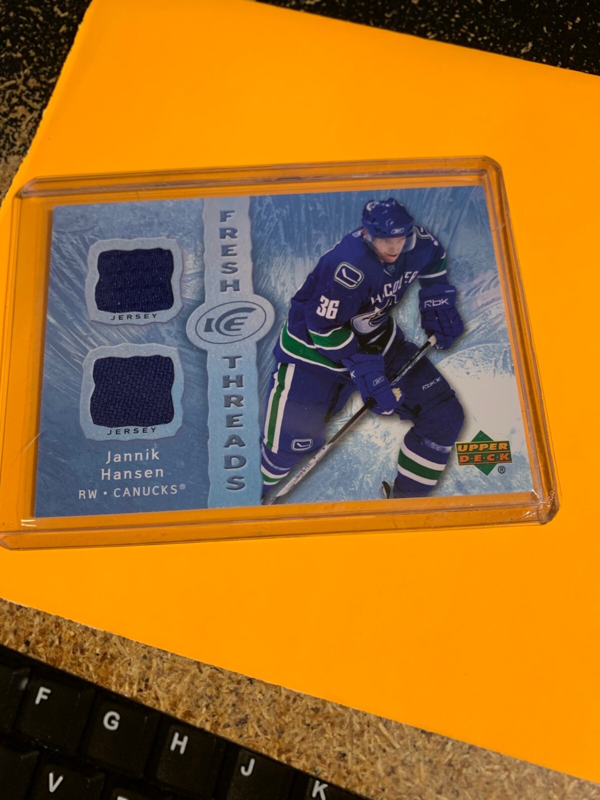 2007-08 UPPER DECK ICE JANNIK HANSEN FRESH ICE THREADS DUAL JERSEY | eBay
