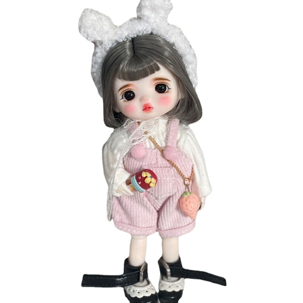 16cm Mini Girl Doll Cute Makeup Full Set Clothes Accessories Kids Toys ...