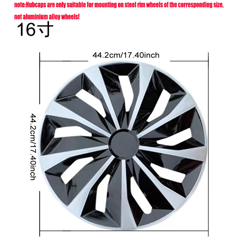 16" Set of 4 Snap On Full Hub Caps Wheel Covers fit R16 Tire & Steel ...