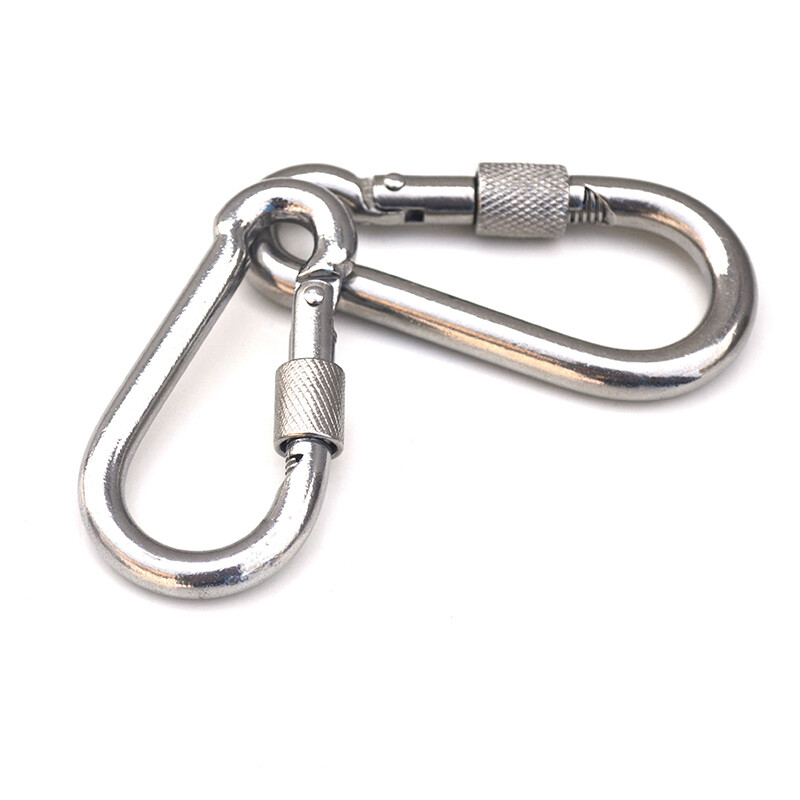 Stainless Steel A4 Carabiner Clip Carabina Clips Snap Hook Heavy Duty ...
