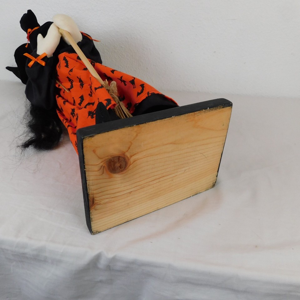 Halloween Witch Cloth Doll Free Standing 30" Tall Primitive Faceless ...