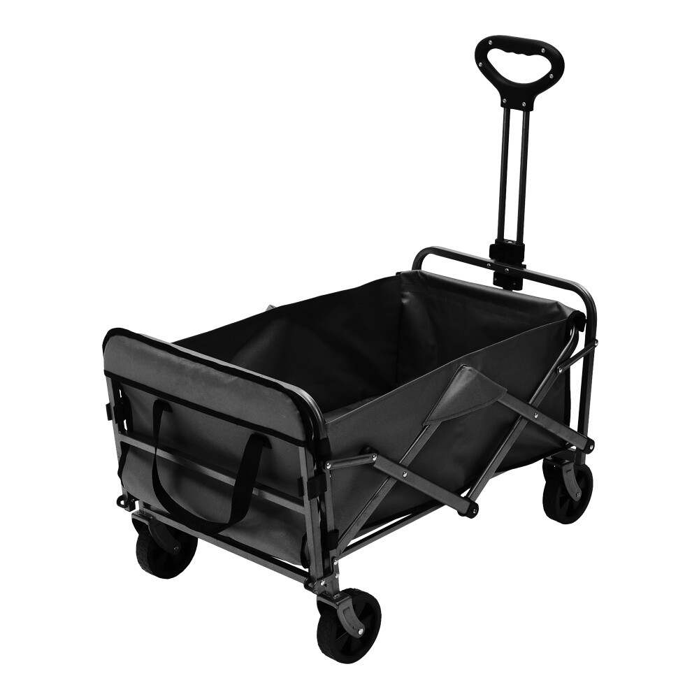 Pull Along Folding Hand Cart Garden Wagon Trolley Festival Camping ...