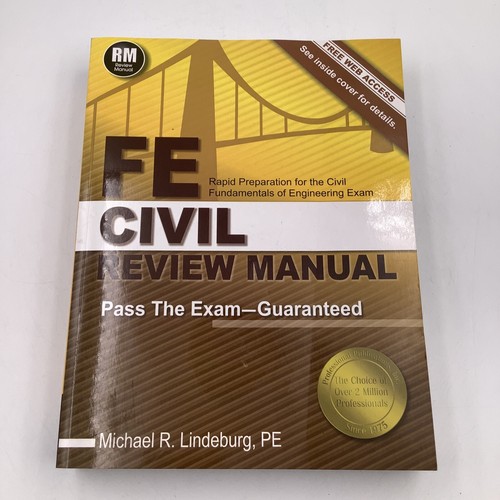 FE Civil Review Manual by Michael R. Lindeburg (2014, Trade Paperback ...