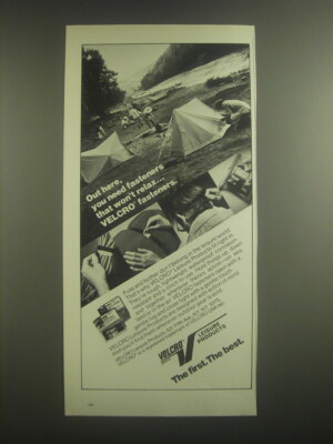 1981 Official VELCRO Leisure Products Ad - Out here, you need fasteners ...