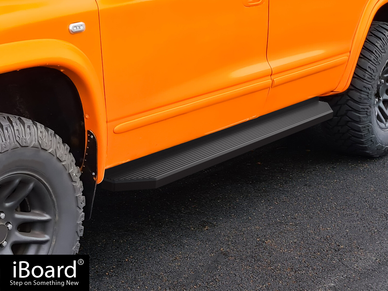 APS Stain Black 6" Side Step Nerf Bar Fit 99-00 Dodge Durango Quad Cab ...