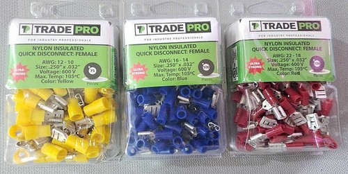 TRADE PRO Nylon Insulated Quick Disconnect Female AWG ~ 22-18 16-14 ...