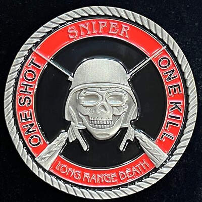 One Shot One Kill Sniper Long Range Death Challenge Coin | eBay