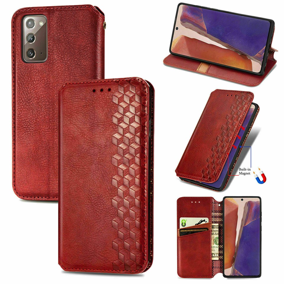 For Samsung Galaxy Note 20 Note 20 Ultra Leather Wallet Magnetic Flip ...