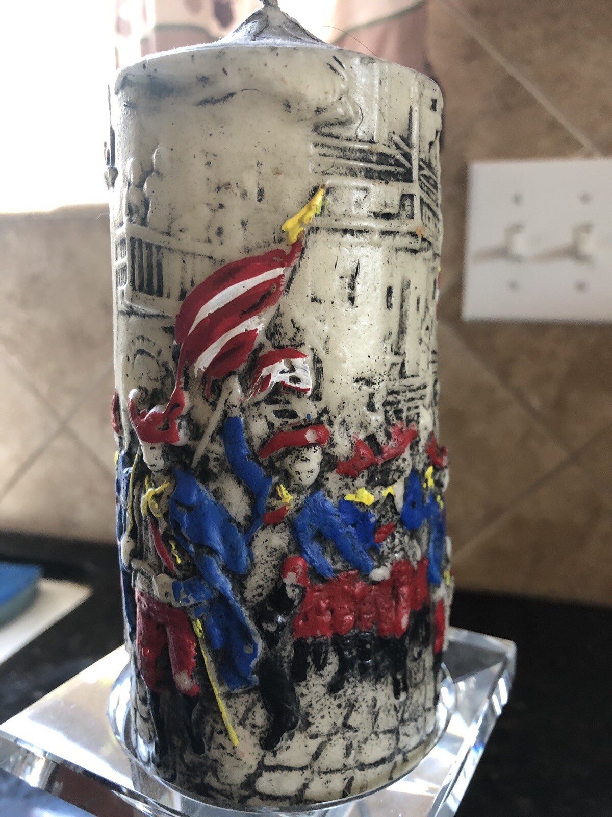 Candle With 3D Patriotic Revolutionary Images | eBay