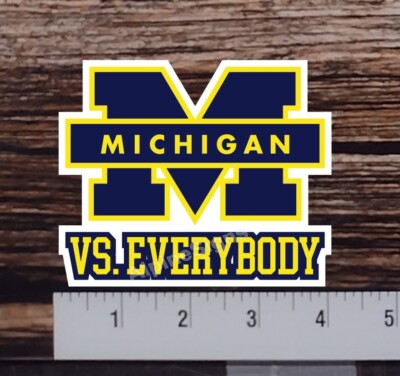 Michigan vs Everybody everyone football logo sticker decal | eBay