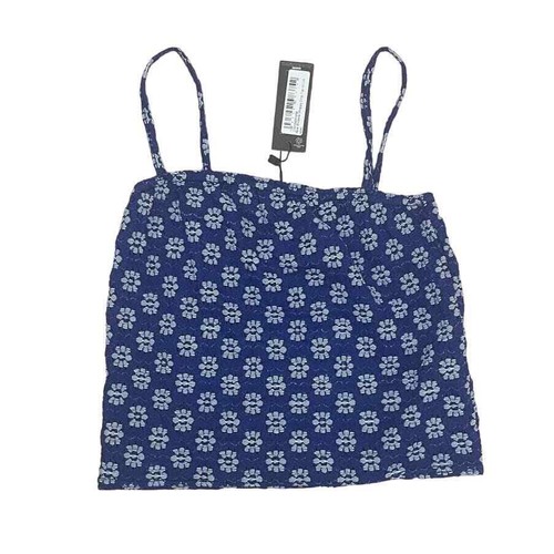 Pretty Little Thing Blue Broderie Strappy Crop Top | eBay