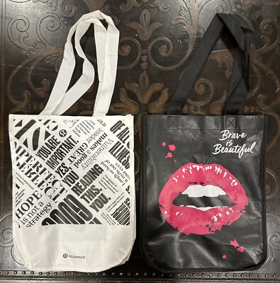 Lululemon Yoga & QVC Cancer Brave is Beautiful Small Reusable Shopping ...