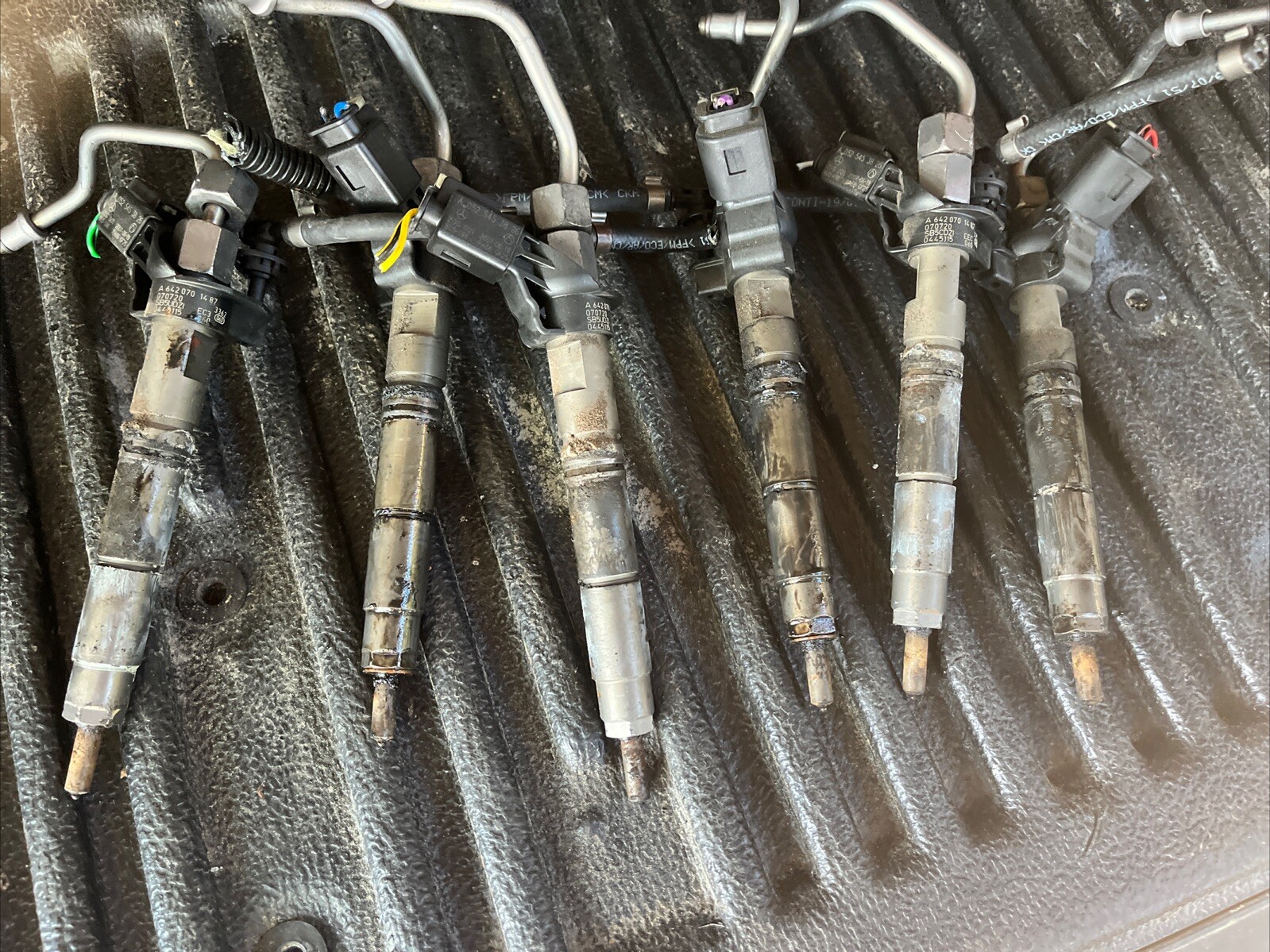 Mercedes W164 ML350 E350 R350 Bluetec CDI Diesel Fuel Injectors Set of ...