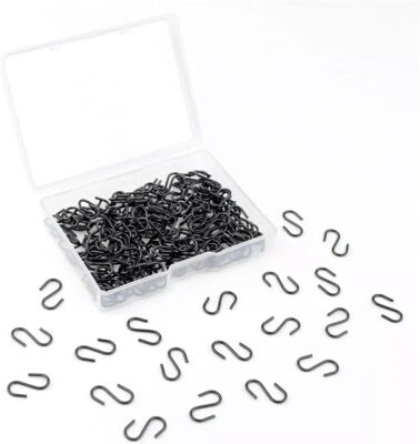 100 Pack Mini S Hooks for Hanging Small S Hook for Jewelry Metal S-Hook ...