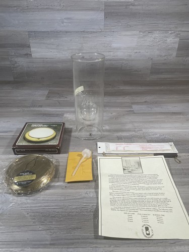 Wolfard Glass Blowing Company Oil Lamp 12" Gatco Brass Base Taper ...