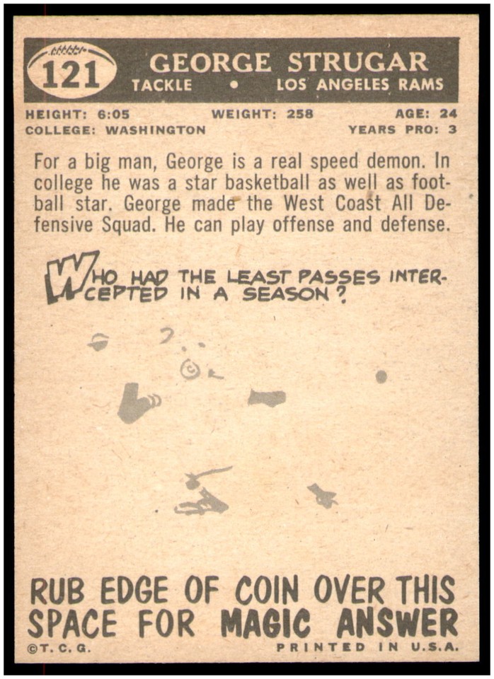 1959 Topps #121 George Strugar | eBay