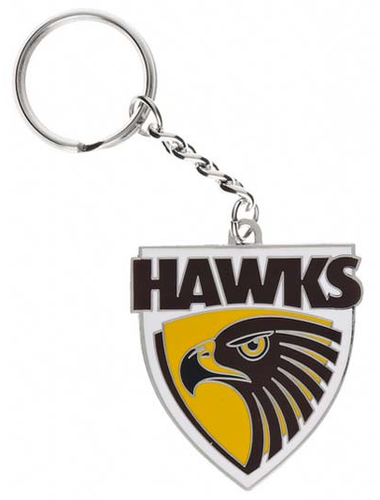 33739 HAWTHORN HAWKS AFL TEAM LOGO MASCOT METAL KEYRING KEY RING | eBay