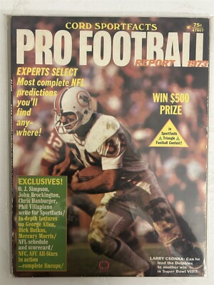 1973 PRO Football Report MIAMI Dolphins LARRY CSONKA NFL Preview NFL ...