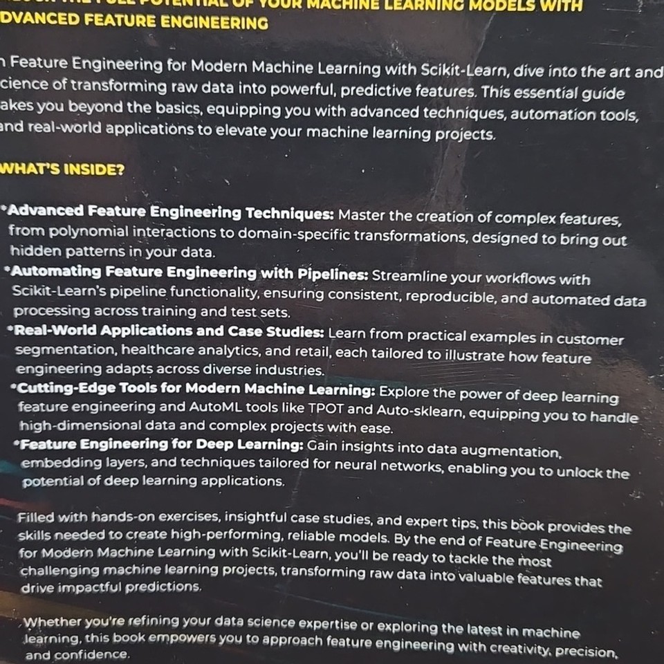 Feature Engineering For Modern Machine Learning with Scikit-learn Book 2 | eBay