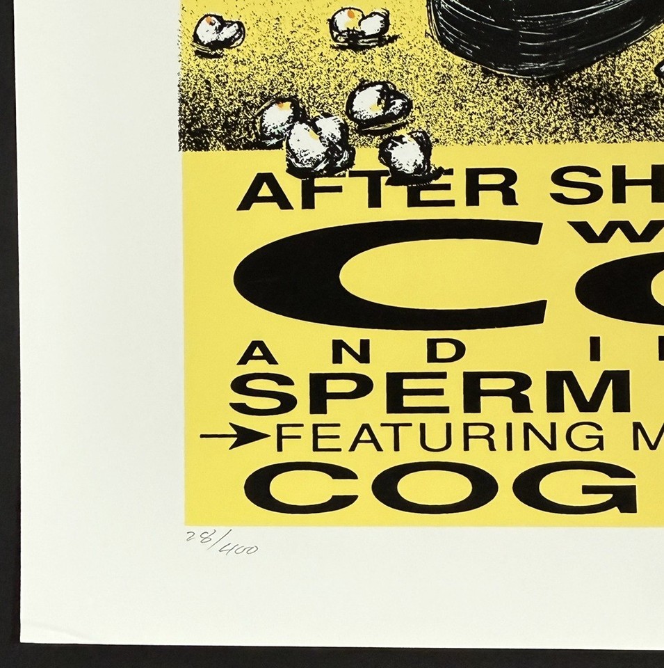 Derek Hess Art Show POSTER Cows Sperm Bank Junkies Cog Factory 1995 ...