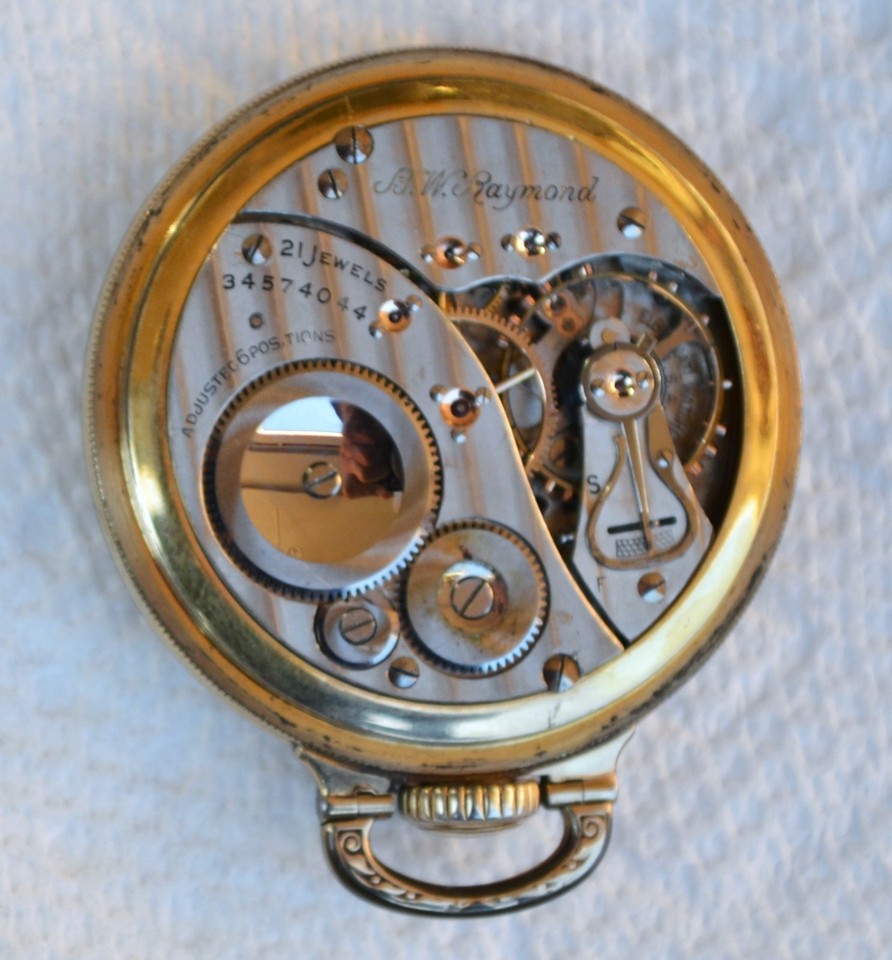 ELGIN 1934 UP/DN WIND INDICATOR 21j 10KGF 16s RR POCKET WATCH NOT ...