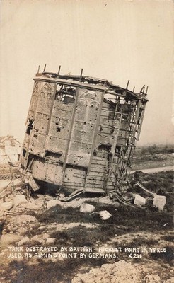 WW1 Water Tank Destroyed by British-Aiming Point by Germans-Real Photo ...